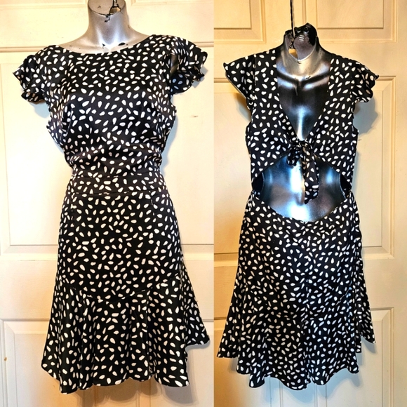 TCEC | Dresses | Tcec Wool Open Back Fit And Flare Dress | Poshmark